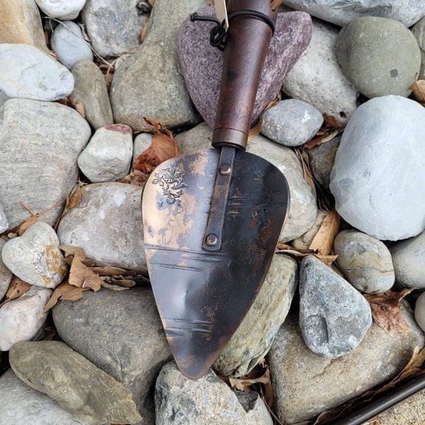 Handforged Garden Planting Trowel With Handturned Black Walnut Handle ...