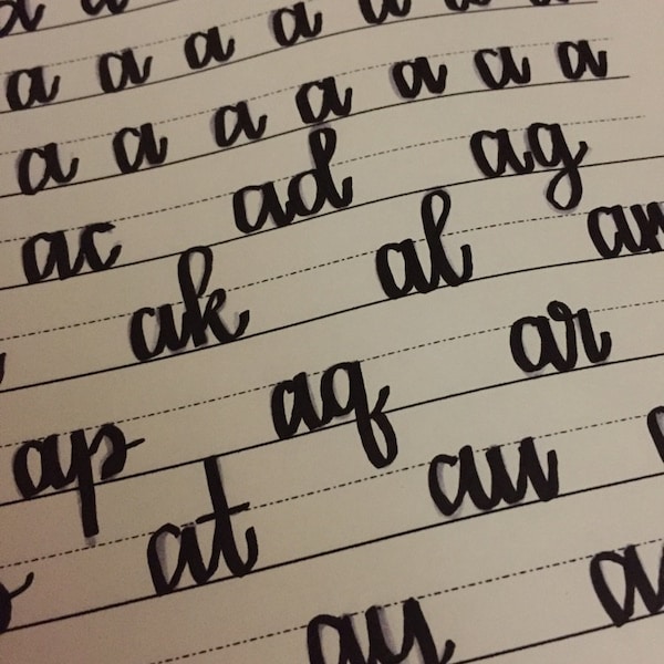 Basic Modern Calligraphy Practice Sheets by @theinkyhand -- Uppercase ...