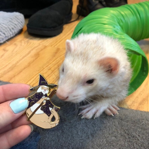 Wizard Ferret Hard Enamel Pin - Etsy