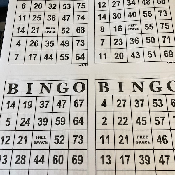 500 Jumbo Printable Bingo Cards Pdf Download, 1, 2, 4, and 6 per Page ...