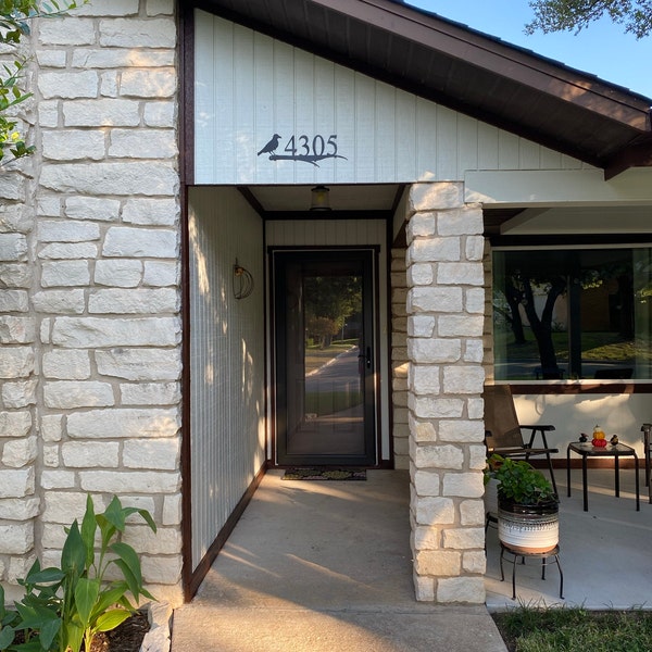 Crow Sign, Crow Address Sign, Bird House Numbers, Branch Address Sign ...