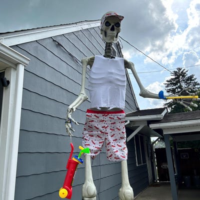 12 Ft Skeleton SWIM WEAR skeleton & Hats Not Included - Etsy