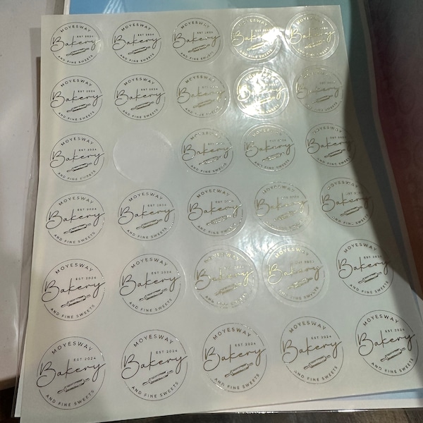 Custom Metallic Foil Sticker | Custom Logo | Any Text | Business | Any ...