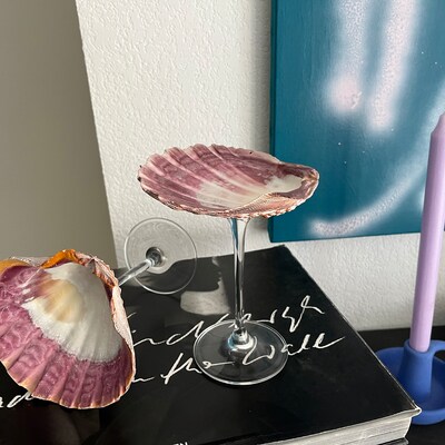 Handmade Natural Conch Shell Wine Glass,beach Wedding Wine Glasses ...
