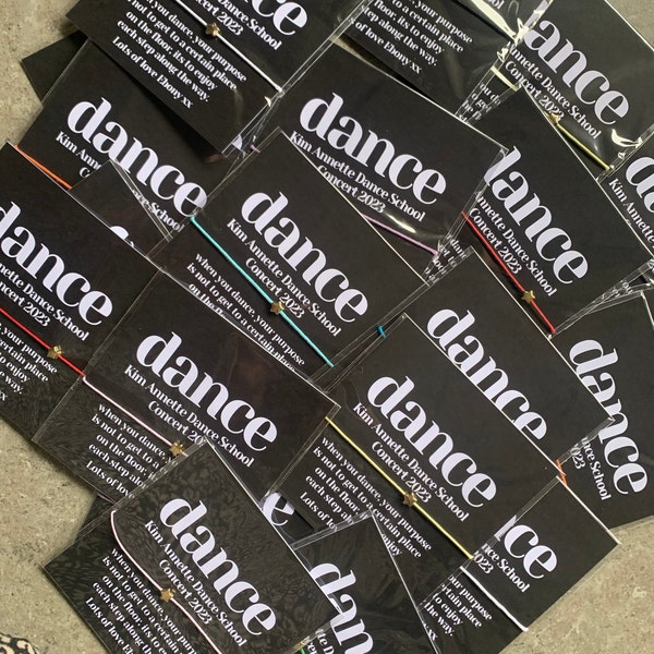Personalized Dance Class Gifts Dance Wish Bracelets Dance School ...