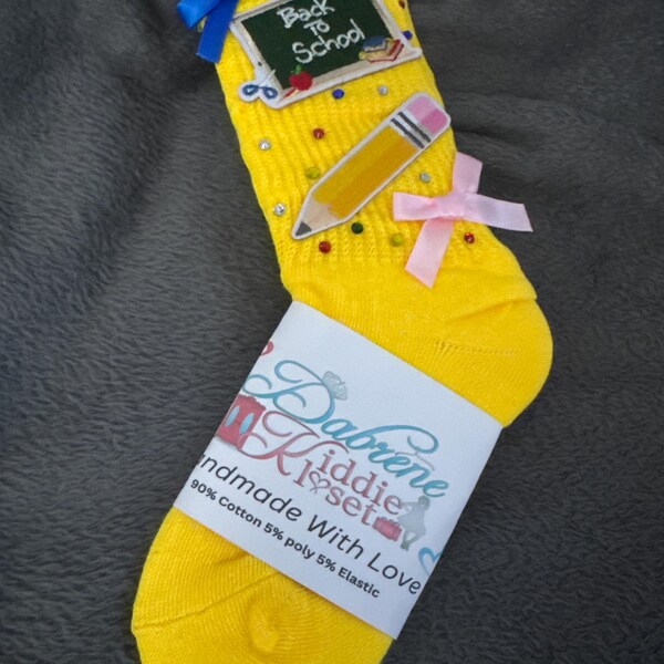 Custom Initial Patch Socks: Jeweled Slouch Socks - Etsy