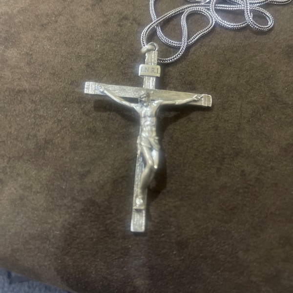 Personalized Silver Jesus Cross Necklace, Handmade Crucifixion of Jesus ...