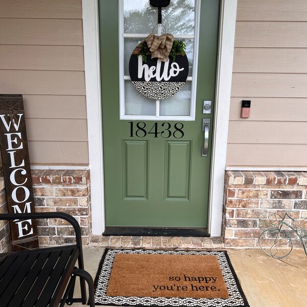 Front Door Address Decal | House Apartment Address Decal | Fall Porch ...