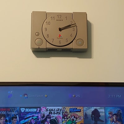 Playstation 1 Classic Console Clock Gamer Room Decor Playstation Retro ...