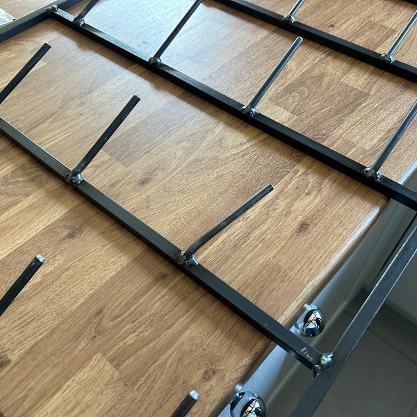 Handmade UK Square Raw Steel/black Metal and Wood Rustic Industrial ...