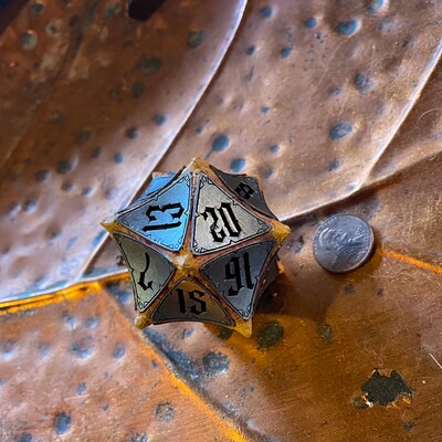 D20 Dice Mysterious Artefact Baldur's Gate Themed Hand Painted - Etsy