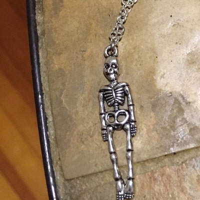 Skeleton Necklace Skeleton Jewelry Human Skeleton Necklace - Etsy