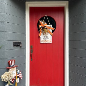 Welcome, Large Wooden Door Sign, Door Hanger, Farmhouse, Door Decor ...