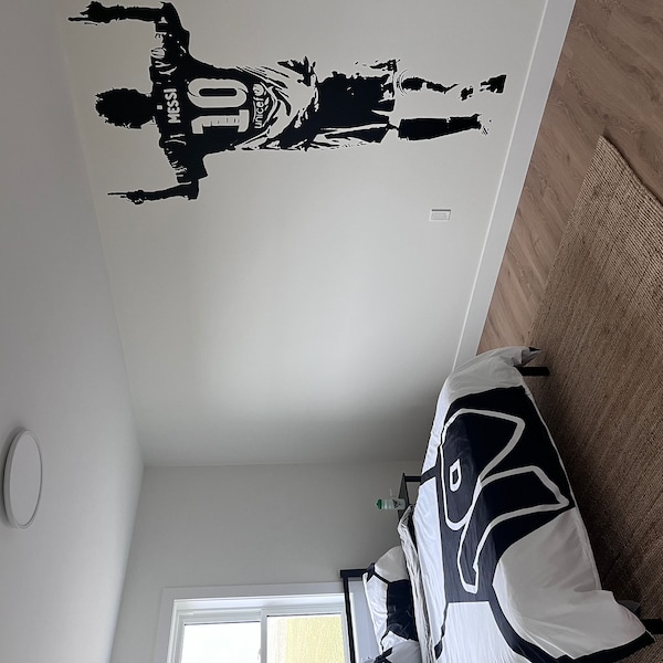 Lionel Messi Wall Decal - Soccer Wall Sticker / Boys Room Decal / Game ...