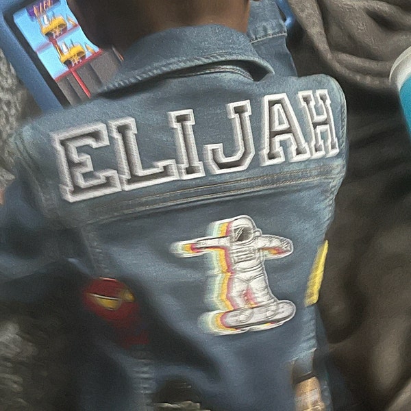 Mermaid Jacket Jean Girls Patch Jacket Custom Mermaid Girls Jacket ...