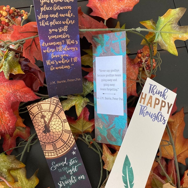 Second Star to the Right Bookmark, Peter Pan Clock Bookmark - Etsy