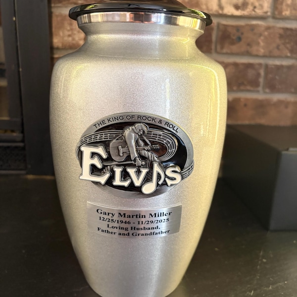 825 Elvis Adult Metal Cremation Funeral Urn - Etsy