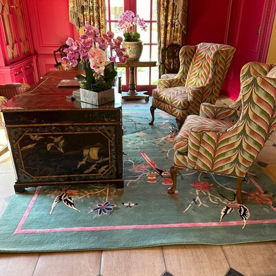 Hand Tufted Green Rug Modern High Low Rug Pebble Rug Multi Colored Rug ...