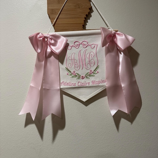 Custom Baby Banner for Hospital Door Sign & Nursery, Monogram Baby ...