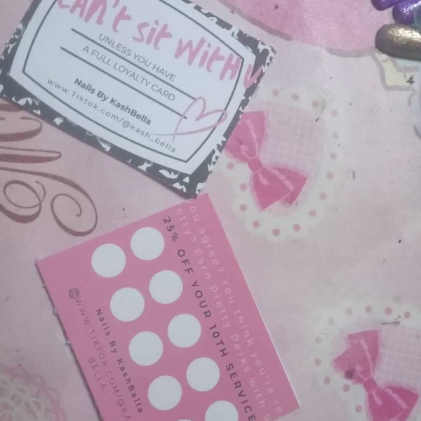 Burn Book Nail Tech Loyalty Cards, Lash, Hair Business Cards ...