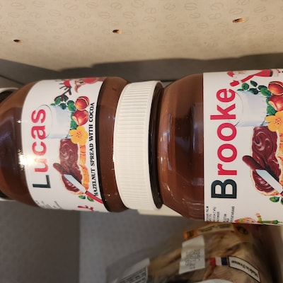 CHRISTMAS PERSONALIZED NUTELLA Labels Personalize With Name - Etsy UK