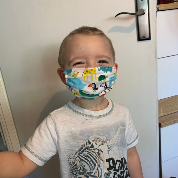 School Face Mask Kids & Adult Adjustable Masks Handmade in UK Soft ...