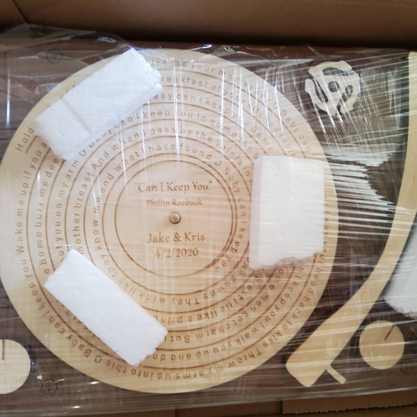 Solid Wood Custom Song Lyrics Vinyl Record Art Wall Hanging ...