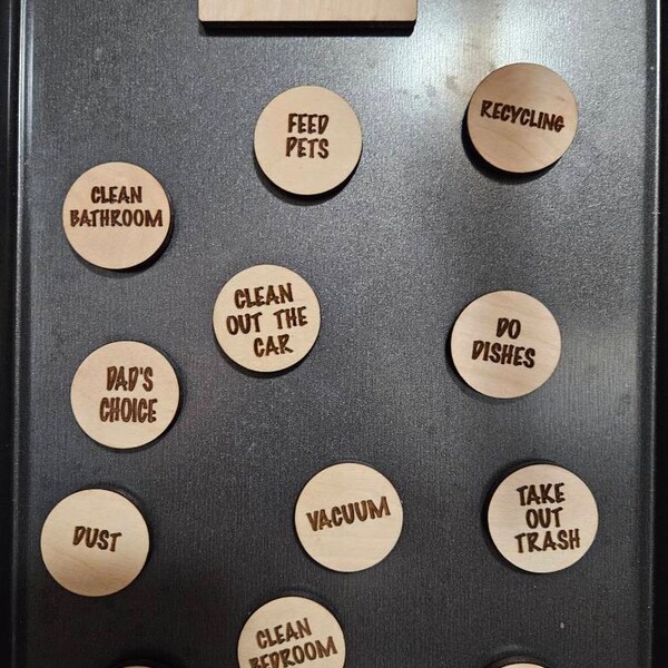 Chore Magnets, Wood Magnets, Chore Chart, Work for Hire, Chore Board ...