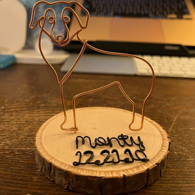 Wire Sculpture of Labrador Retriever, Golden Retriever, Personalize ...