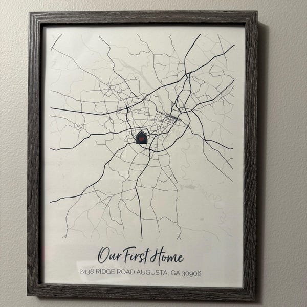 Cotton Push Pin Map, Rustic Home Decor, 2 Year Anniversary Gift for ...