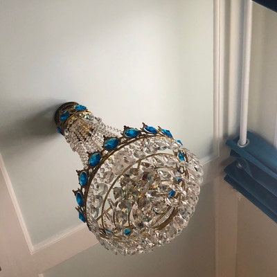 Vintage Art Deco Retro 80s Ceiling Hall Light Murano Milk Glass ...
