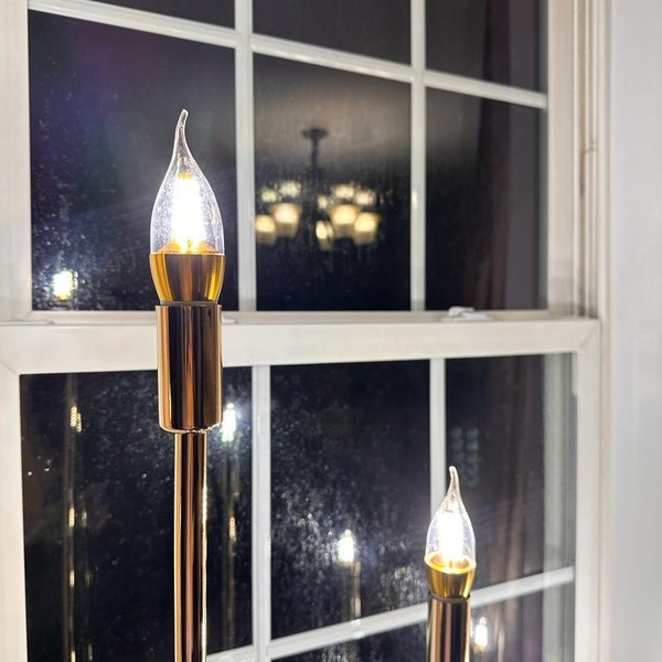 Set of 2 | 10-head Golden Reed Led Lights,led Stand,wedding Stand - Etsy