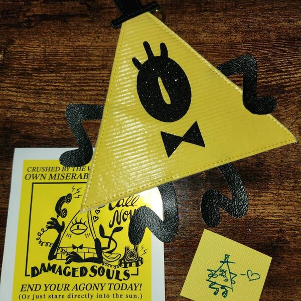 DEMONIC TRIANGLE GUY : Gravity Falls Bill Cipher Keychain | Book of ...