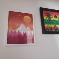 Genderfluid Landscape Art Print, Gender Fluid Minimal Poster Wall Art ...