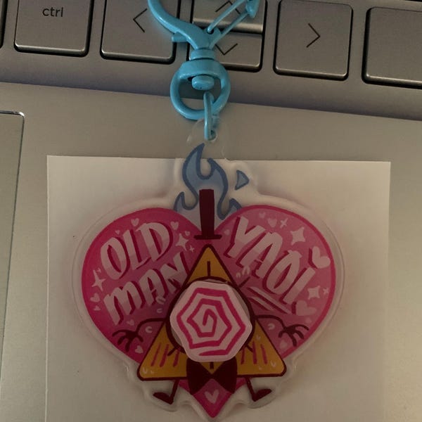 Spinner Bill Cipher Old Man Yaoi Gravity Falls Charm // 2.5” Acrylic ...