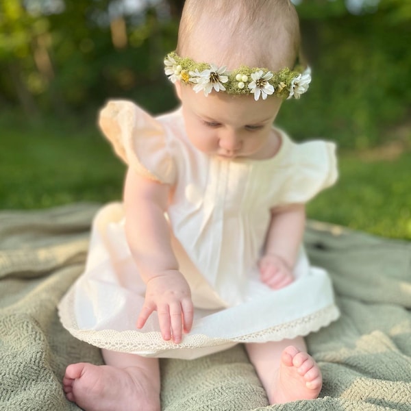 Daisy Moss and Daisey Flower Crown for Newborn Photography Props ...