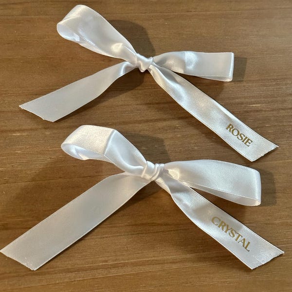 Ribbon Name Tag Place Card for Wedding Bridal Shower Christmas Party ...