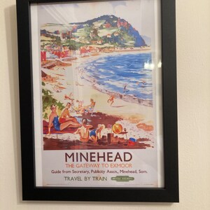 Vintage LNER Whitley Bay Beach Railway Poster Print A3/A4 - Etsy