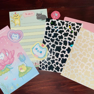 Cow Print Vinyl Sticker Sheet - Etsy