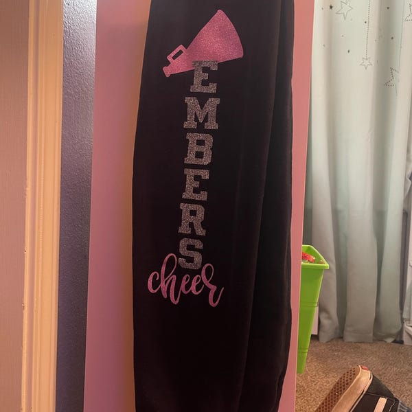 Glitter Cheer Pants, Cheer Warm up Suit, Cheer Sweatpants, Spirit Wear ...