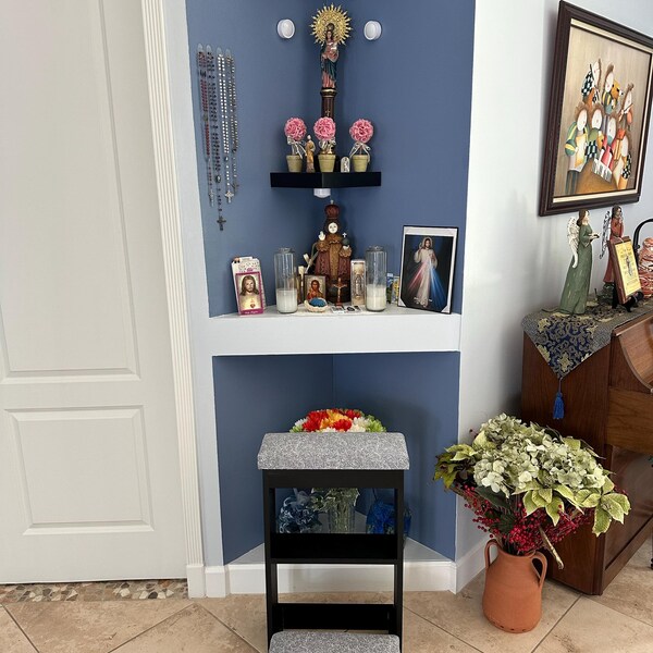 Padded Prayer Altar Prayer Bench or Prayer Kneeler Handmade for You a ...