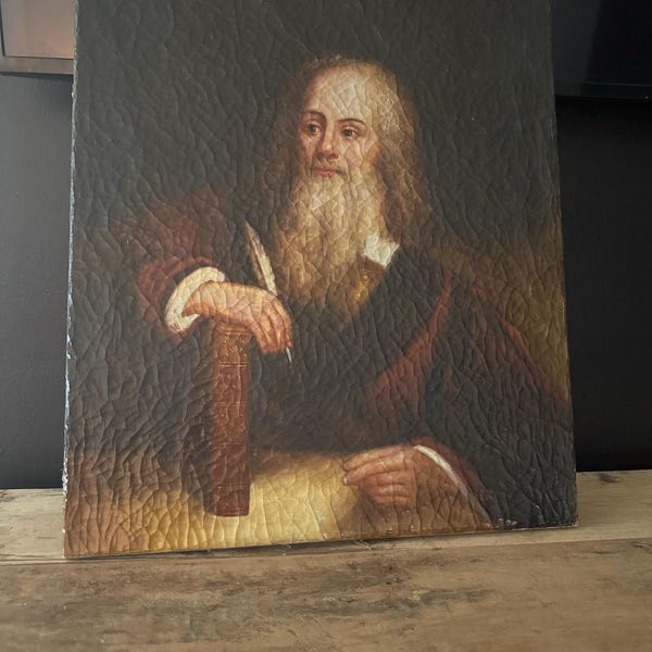 A Wonderful Large Antique Dutch Oil Painting of Dutch Folklore Fisher ...