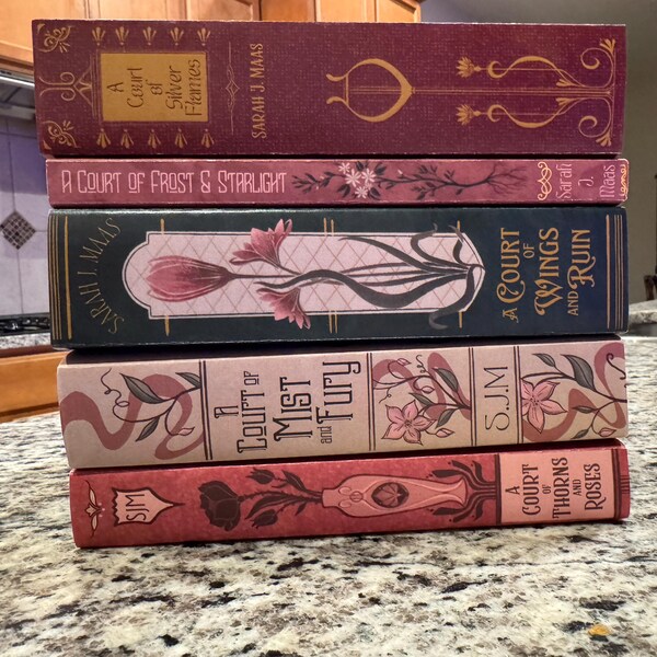 ACOTAR Paperback Vintage Dust Jackets Set, Digital Download, Officially ...