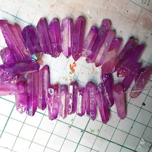 Yellow&green Quartz Points Gradient Quartz Crystal Point Beads | Etsy