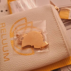 Beautiful Iraq Map Contour Pendant With Small Heart Charm Necklace ...