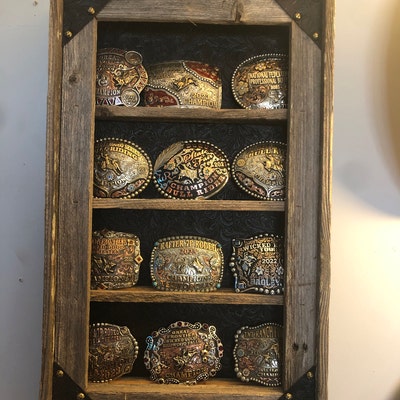 Belt Buckle Display Case Holds 15-18 Buckles - Etsy
