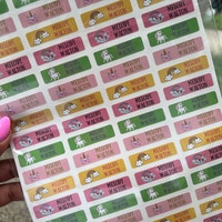 72 Skinny School Supply Labels Dishwasher Safe Waterproof Labels ...