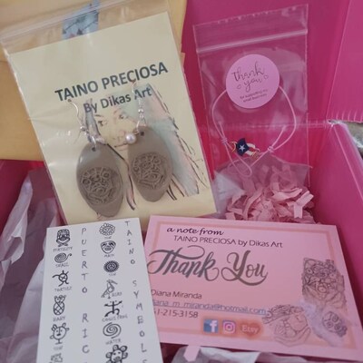 Jewelry TAINO PRECIOSA Cacique and Men Taino Symbols Polymer Clay ...