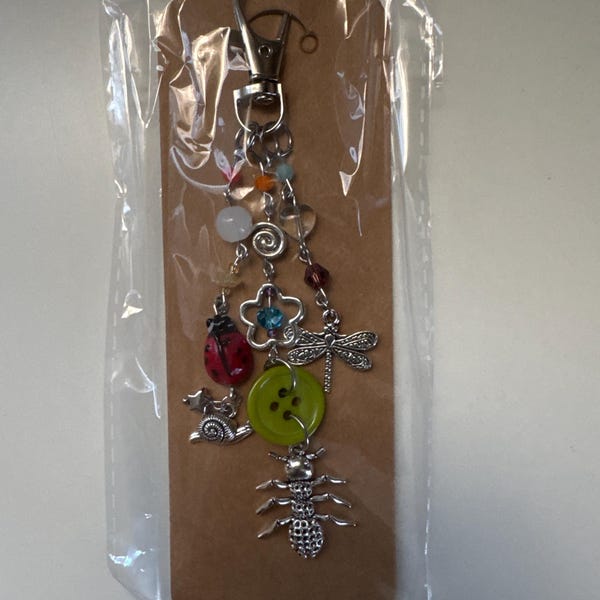 Whimsy Bug Keychain, Bag Charm, Ladybug, Dragonfly, Snail Keychain, Y2K ...