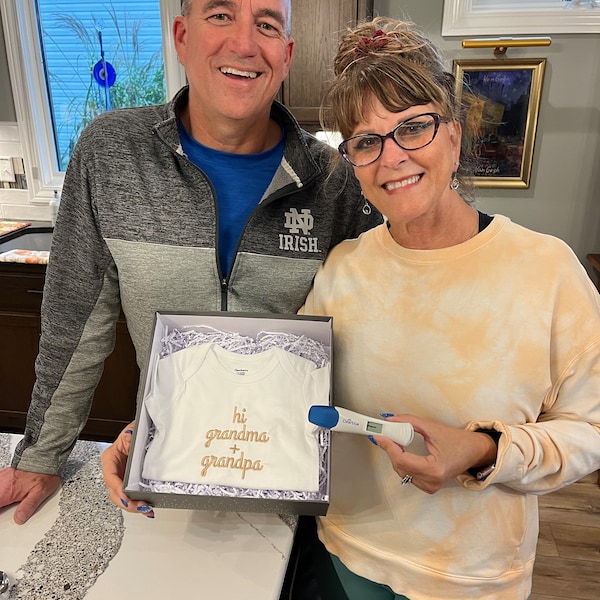 Embroidered Hi Grandma and Grandpa ONESIES® Brand, Hello Grandma ...